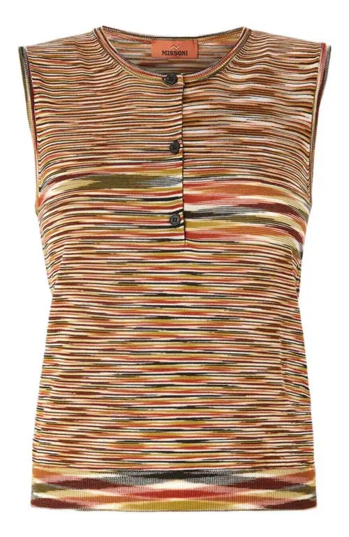 Missoni Buttoned Wool Blend Vest - Multicoloured
