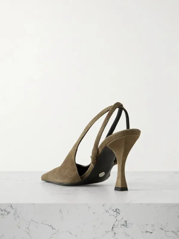 Proenza Schouler Trap Suede Slingback Pumps