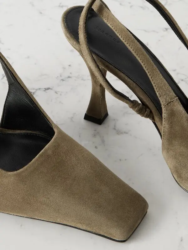 Proenza Schouler Trap Suede Slingback Pumps
