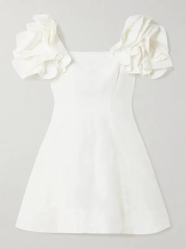Aje Twyla Ruffled Poplin Mini Dress