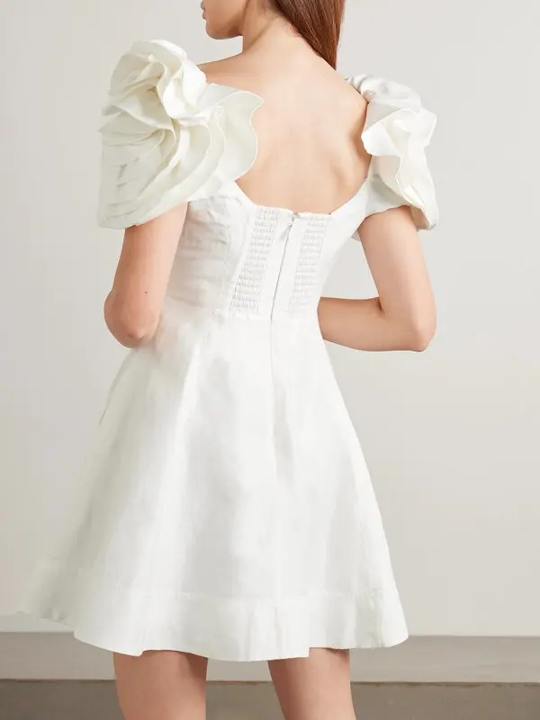 Aje Twyla Ruffled Poplin Mini Dress