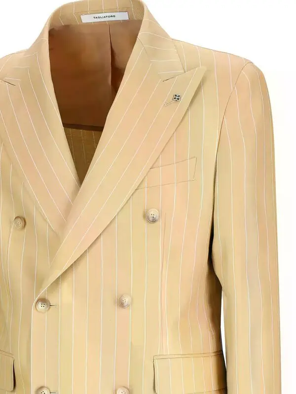 Tagliatore Pinstripe-pattern Double-breasted Suit - Neutrals