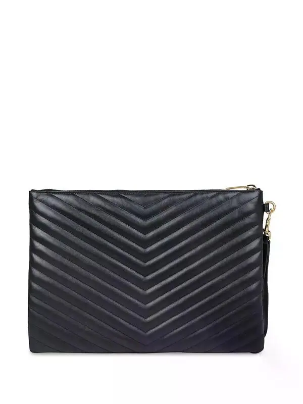 Saint Laurent Quilted Monogram Clutch