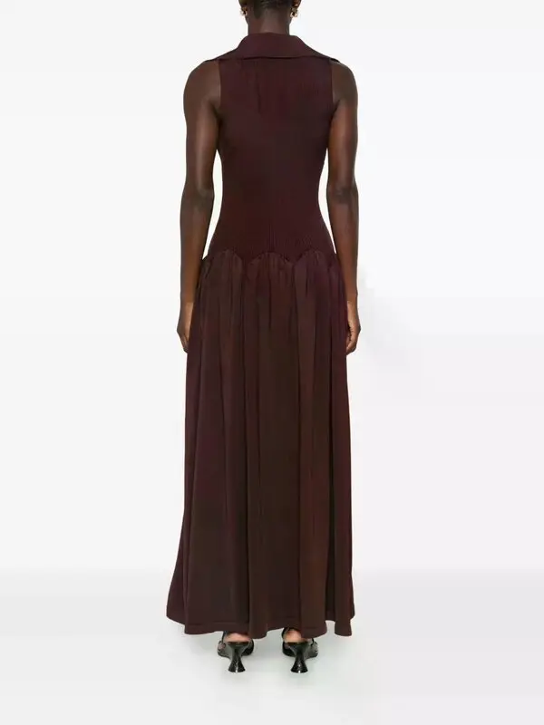 SELF-PORTRAIT Ribbed Midi Dress