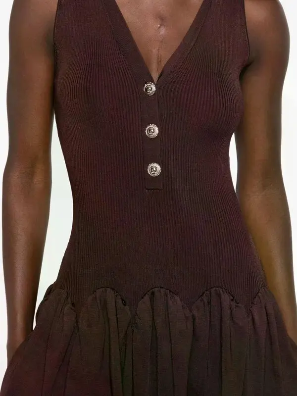 SELF-PORTRAIT Ribbed Midi Dress