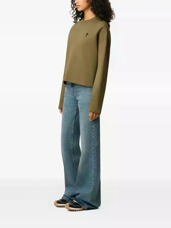 AMI Paris Contrasted Cotton Sweatshirt