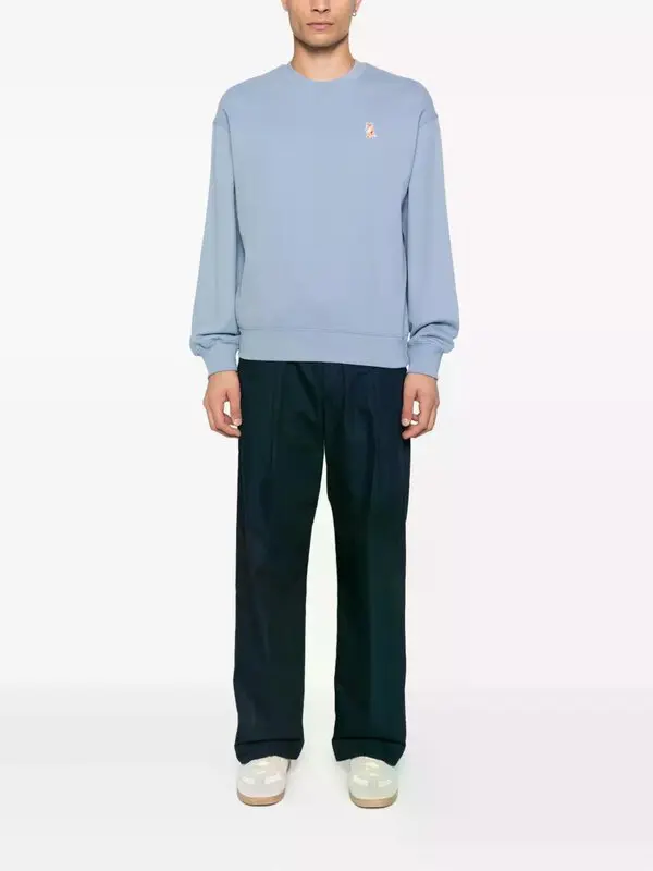 Maison Kitsuné Fox-embroidered Cotton Sweatshirt