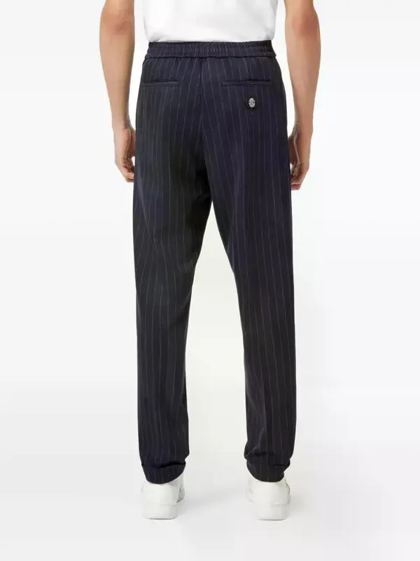 BILLIONAIRE Pinstripe Pattern Trousers - Blue