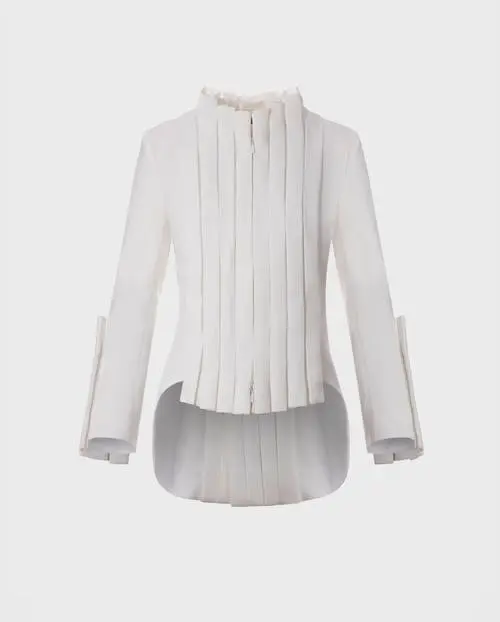 Anne Fontaine Tailored Jacket With Silver Buttons - White