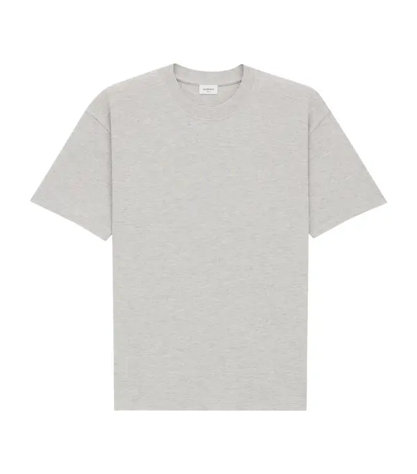 Saint Laurent Cotton-blend Cassandre T-shirt - Grey