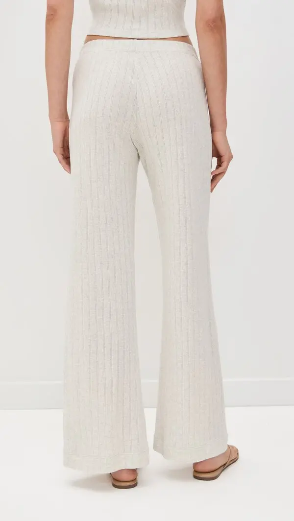 LESET Pointelle Boxer Pants - Cloud Melange