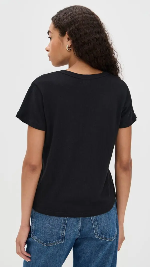 LESET Laura V-neck Tee - Black