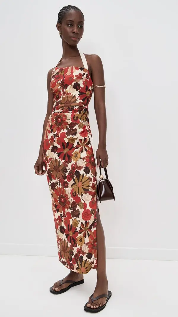 Sir The Label Castella Gathered Midi Dress
