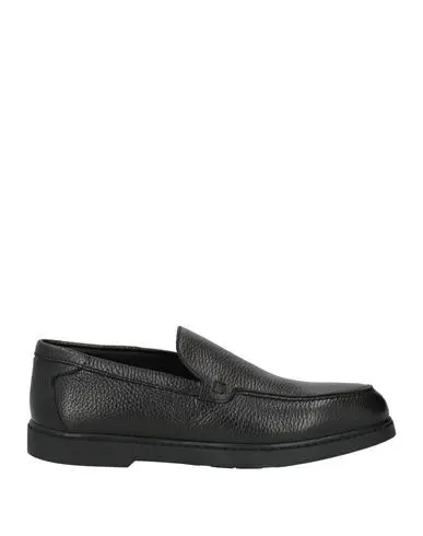 DOUCAL'S Midnight Leather Loafers - Black