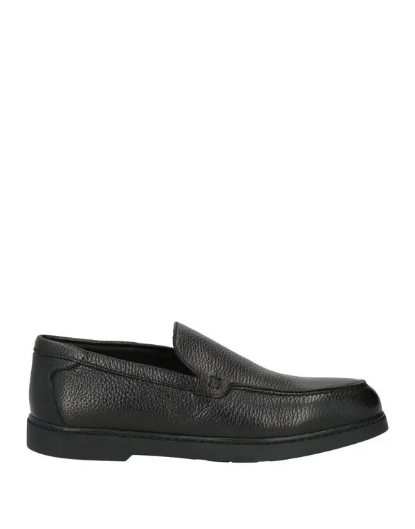 DOUCAL'S Midnight Leather Loafers - Black