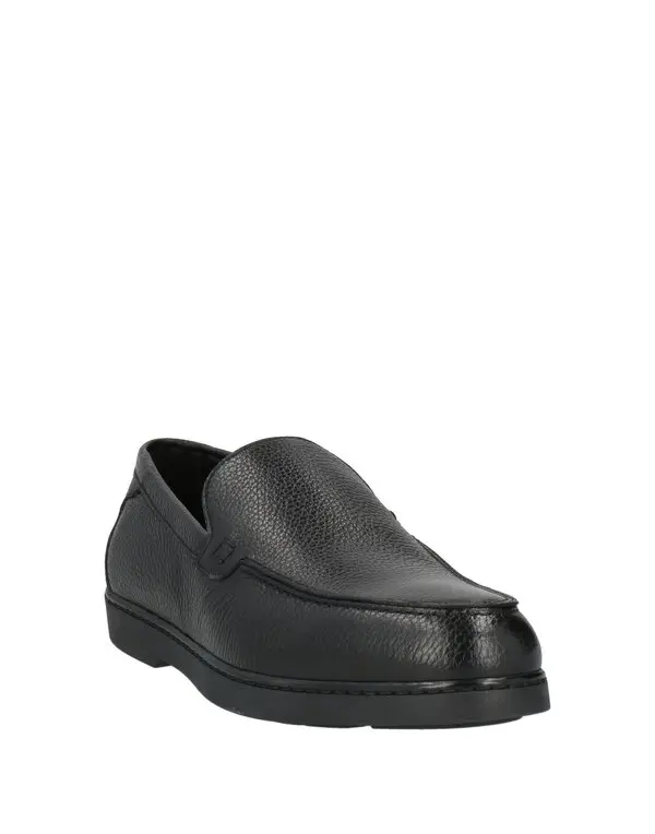 DOUCAL'S Midnight Leather Loafers - Black