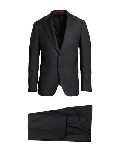 Isaia Suit Size Wool - Black