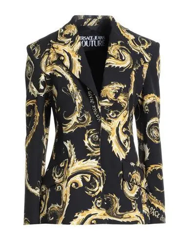 Versace Single-breasted Printed Blazer - Black