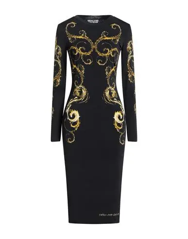 Versace Midi Dress In Viscose And Elastane - Black