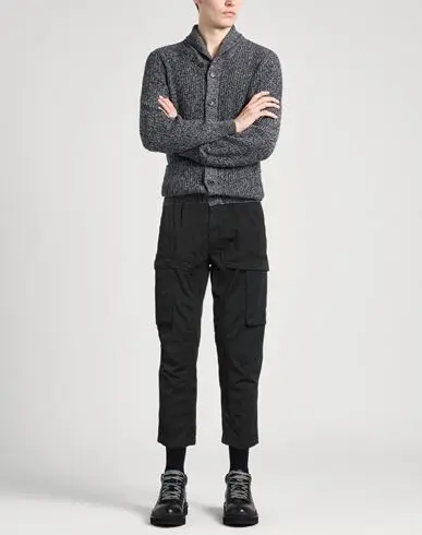 PAOLO PECORA Canvas Cargo Pants - Black