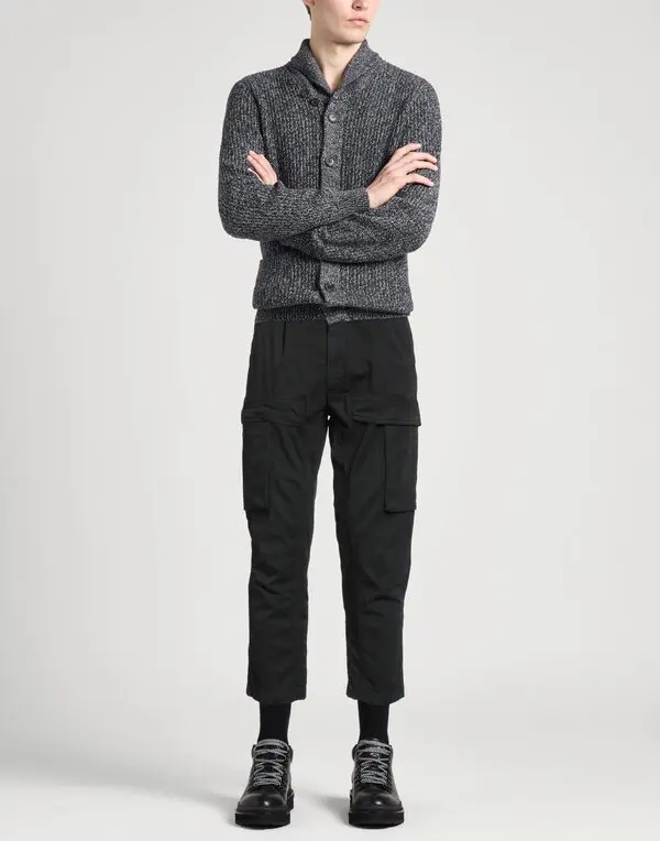 PAOLO PECORA Canvas Cargo Pants - Black