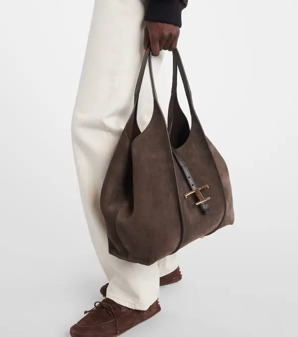 TOD'S T Timeless Medium Tote Bag - Brown