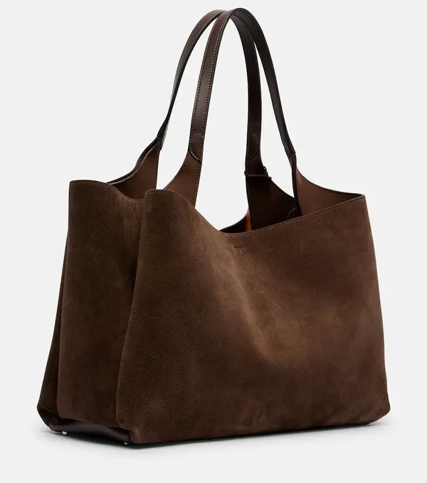 TOD'S Leather Suede Tote Bag - Brown