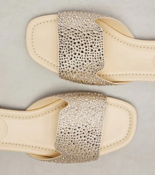 JIMMY CHOO Dina Embellished Satin Slides