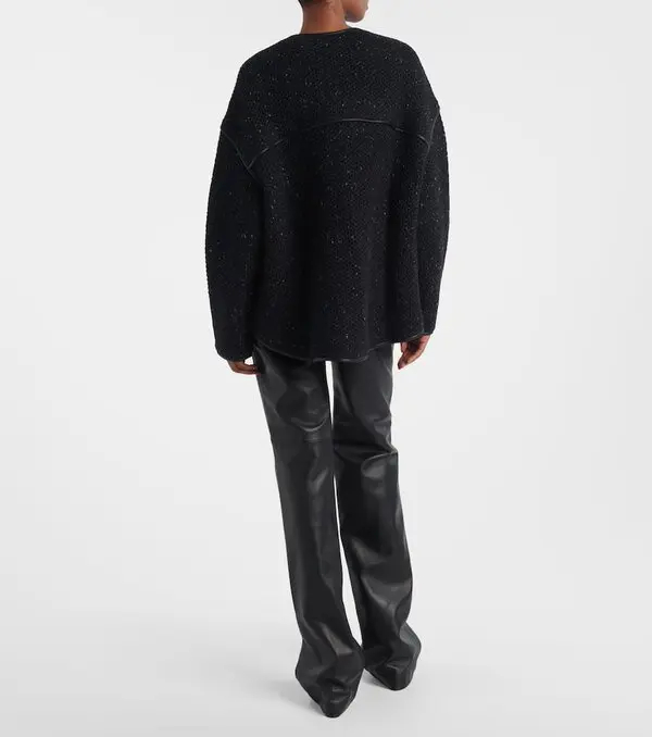 Altuzarra Medrano Knitted Wool-blend Jacket - Black