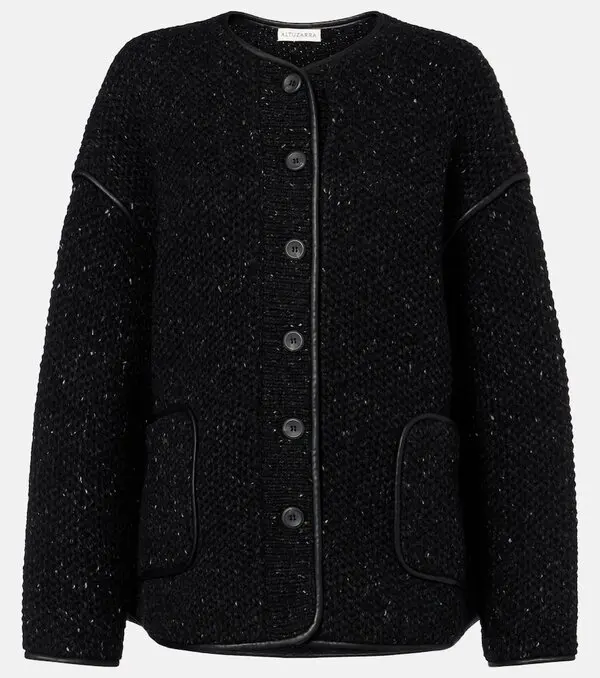 Altuzarra Medrano Knitted Wool-blend Jacket - Black