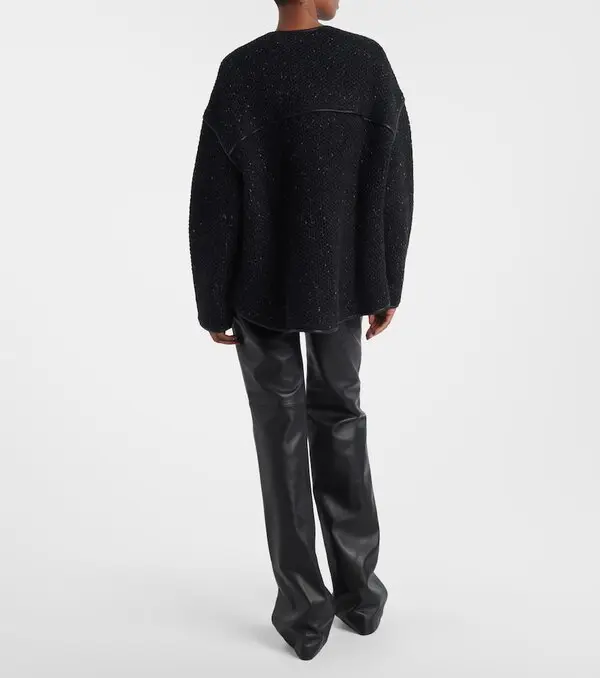 Altuzarra Medrano Knitted Wool-blend Jacket - Black