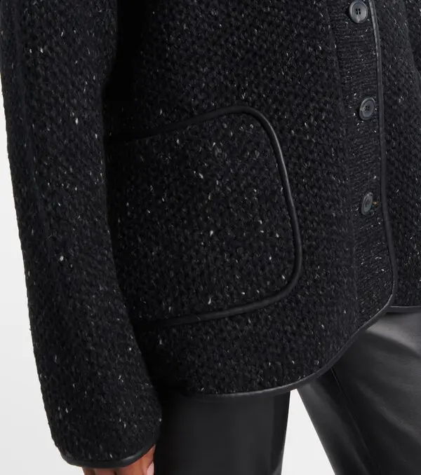 Altuzarra Medrano Knitted Wool-blend Jacket - Black