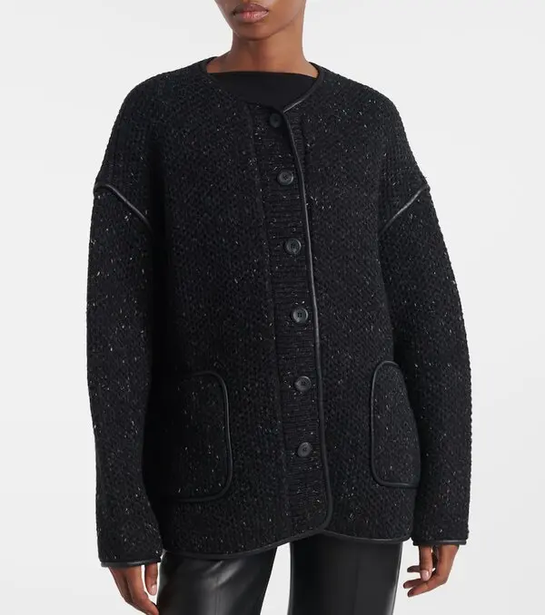 Altuzarra Medrano Knitted Wool-blend Jacket - Black