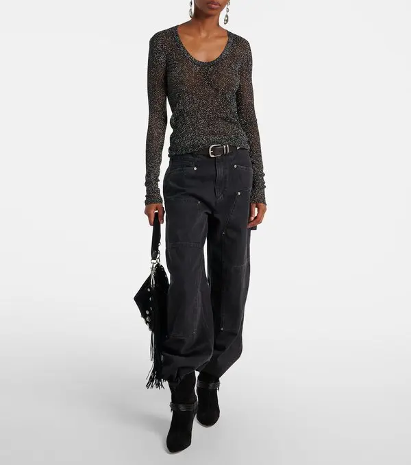 Isabel Marant Étoile Thalia Lamé Top