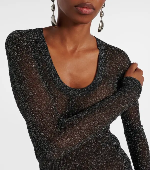 Isabel Marant Étoile Thalia Lamé Top