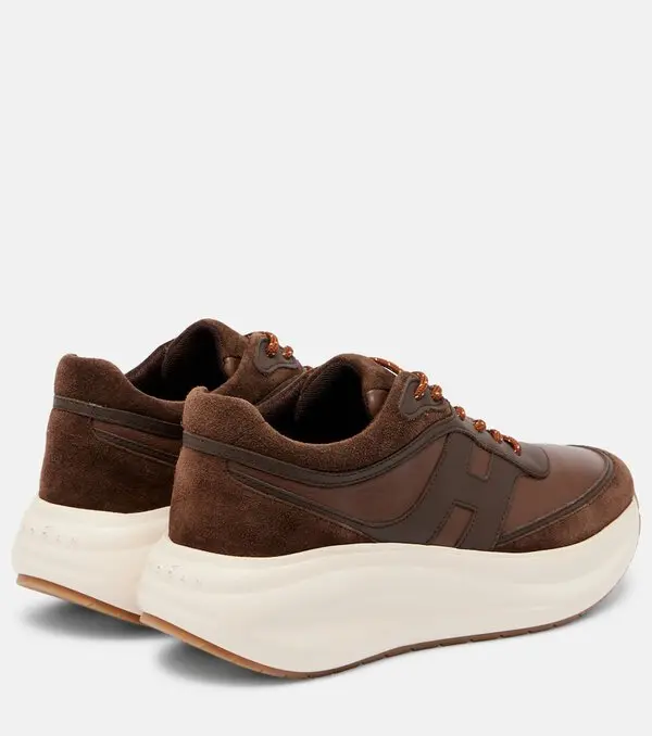 Hogan H696 Leather Platform Sneakers