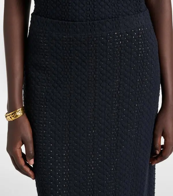 Vince Knitted Cotton Pencil Skirt