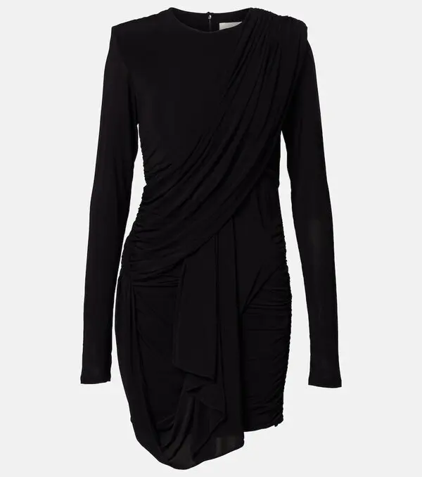 Isabel Marant Étoile Georgia Draped Jersey Minidress - Black