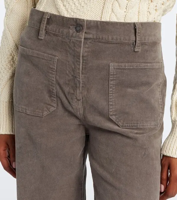 NILI LOTAN Florence Corduroy Wide-leg Pants - Grey