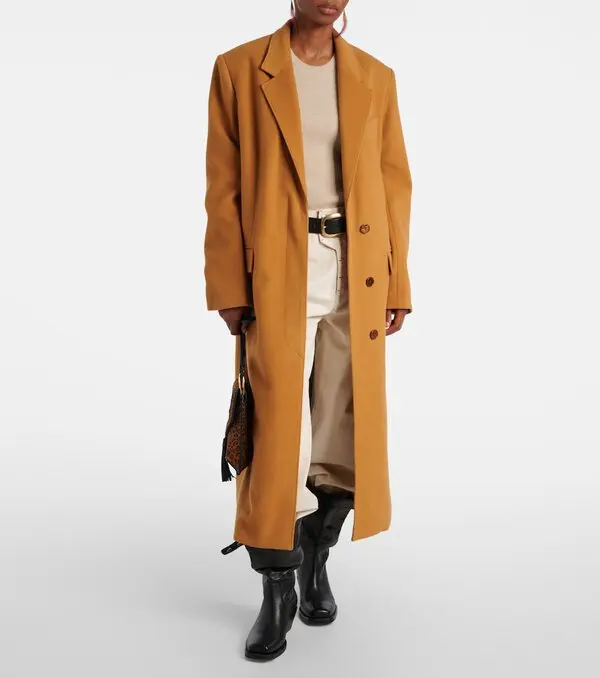 Isabel Marant Étoile Ellenita Wool-blend Coat - Brown