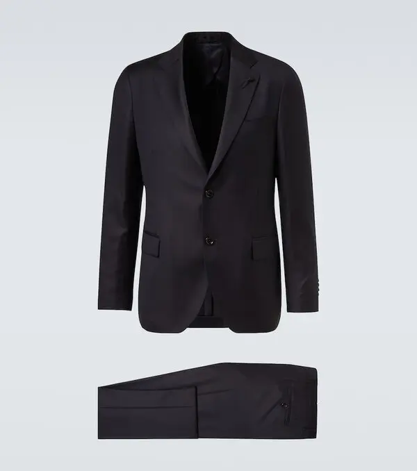LARDINI Virgin Wool Suit - Blue