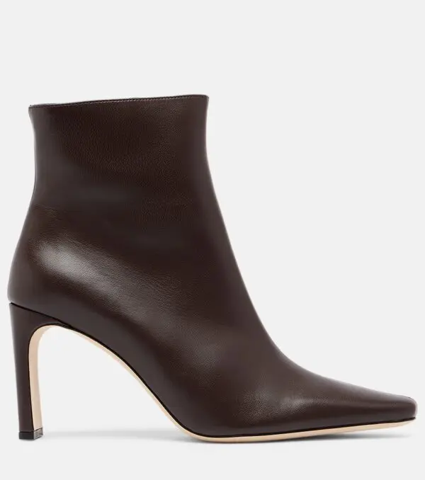 Staud Wally 90 Leather Ankle Boots