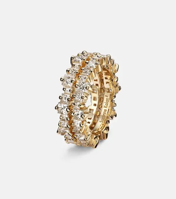 SUZANNE KALAN Milli 18kt Tech Ring Jackets With Diamonds