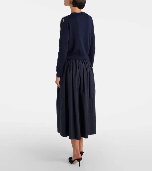 Carolina Herrera Embroidered Silk And Cotton Cardigan