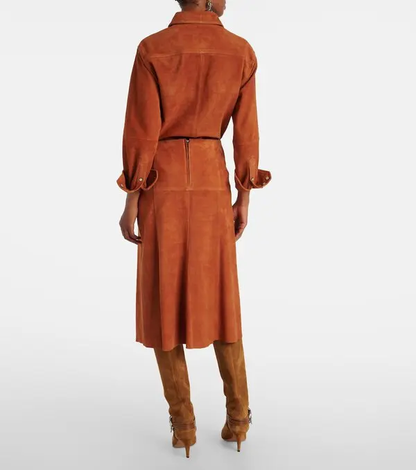 Isabel Marant Étoile Devy Suede Midi Skirt