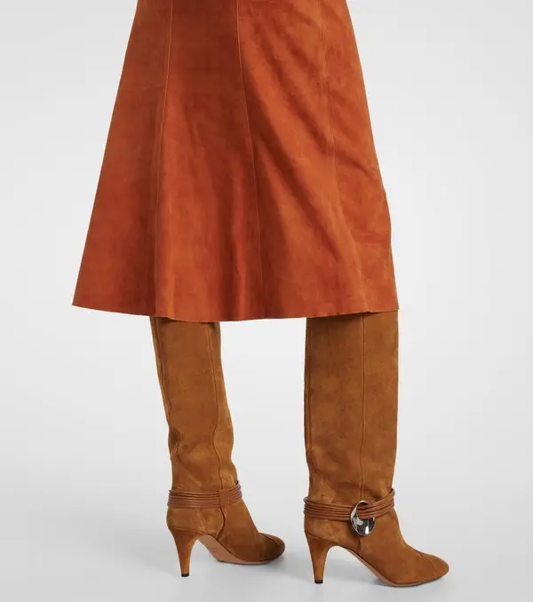 Isabel Marant Étoile Devy Suede Midi Skirt