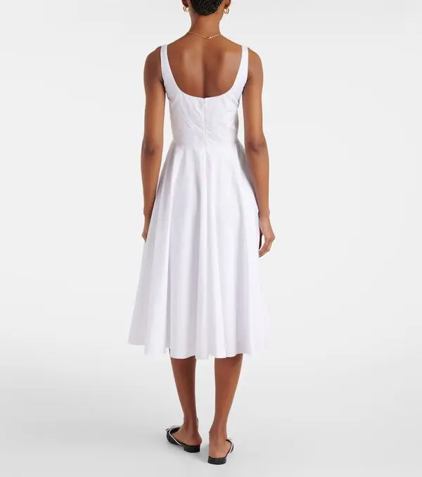 EMILIA WICKSTEAD Cotton Midi Dress - White