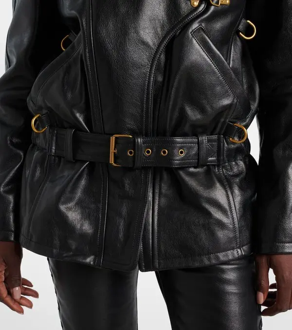 Isabel Marant Caitlyn Belted Leather Jacket