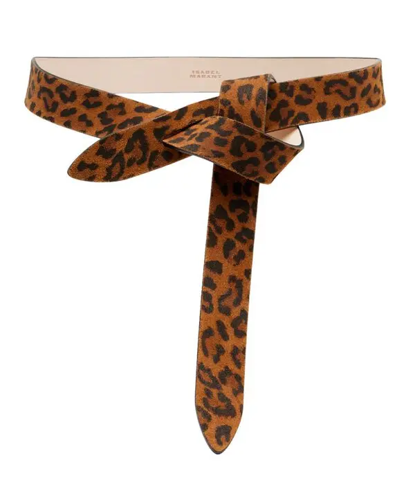 Isabel Marant Lecce Leopard-print Suede Belt - Brown