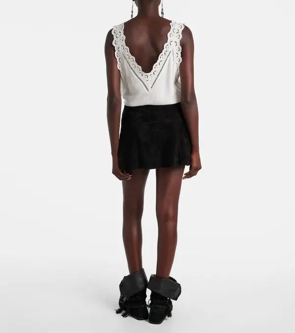 Isabel Marant Étoile Dilara Suede Mini Skirt - Black